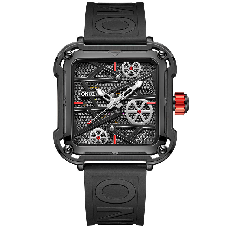 OVERFLY NOW IN INDIA - Square Dial Men's Automatic Mechanical Watch (B ...