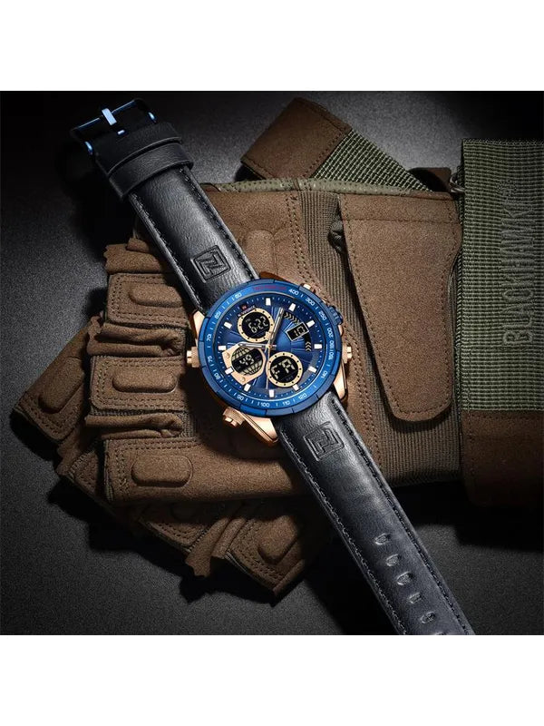 Overfly Naviforce Analog-Digital Dual Time Chronograph Watch for Men's ...